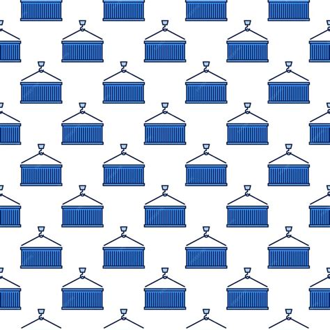 Premium Vector Blue Shipping Container Vector Delivery Modern Seamless Pattern