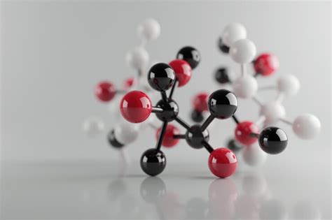 Premium Photo Molecular Atom Model On Light Grey Background Chemical Structure