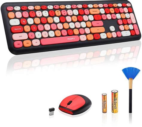 Zorbes Wireless Keyboard Cute Keyboard And Mouse Combo Slim 2 4g Usb
