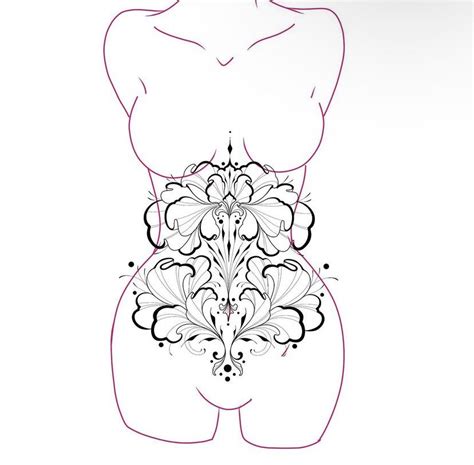 Sketch Full Female Body Front Back Stock Vector Royalty Free 1366907342