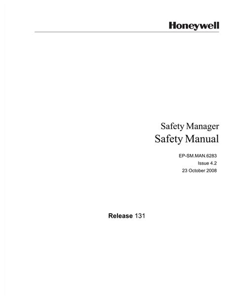 Safety Manager Safety Manual Tuv
