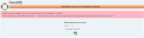 openmrs db is not connecting ask openmrs openmrs talk