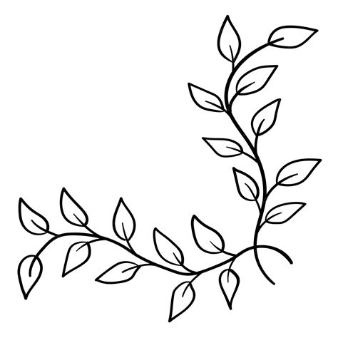Premium Vector Botanical Corner Ornament Of Flowers And Leaves For