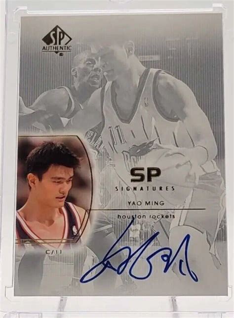 Yao Ming Auto Rc Rookie 2003 Upper Deck Sp Authentic Basketball Card Ebay