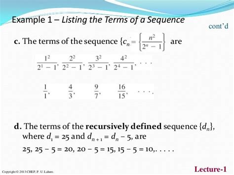 infinite sequence and series 1st lecture