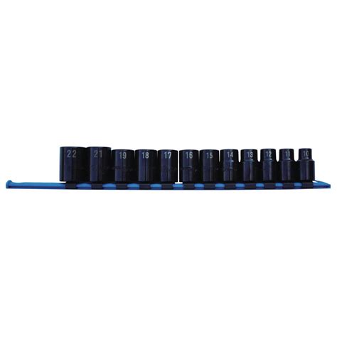 1 2 Drive 12 Piece Metric Pro Non Slip Impact Socket Set Scpma12r