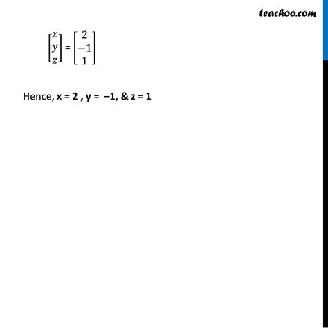 Ex Solve System Of Linear Equations Using Matrix