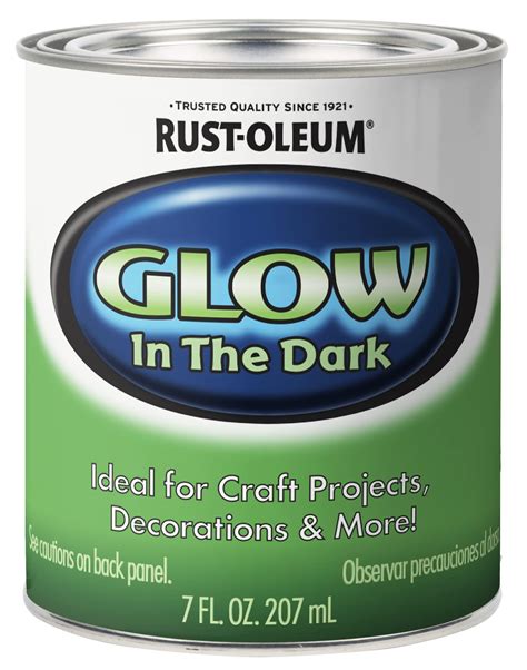 Buy Rust Oleum 214945 Glow In The Dark Brush On Paint Half Pint Green 7 Fl Oz Pack Of 1