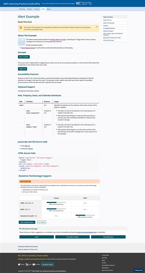 Mockups For Assistive Technology Support Table In Patterns Example S