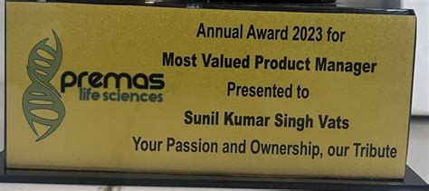 Sunil Vats On Linkedin Annualawardceremoney2k24 Premaslifesciences