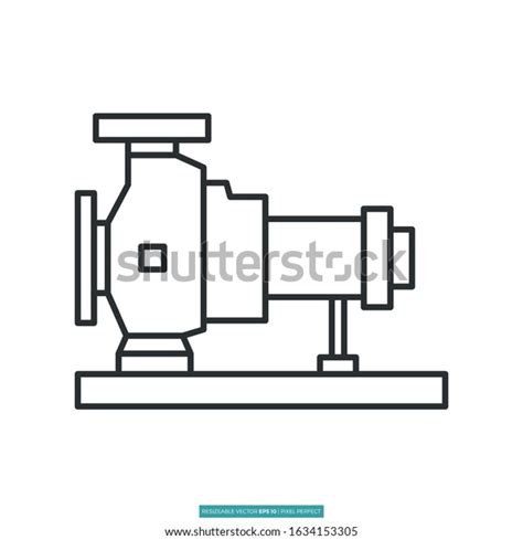 Centrifugal Pump Icon Vector Illustration Logo Stock Vector Royalty Free