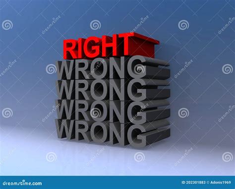 Right Wrong On Blue Stock Illustration Illustration Of Outline 202301883