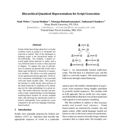 Hierarchical Quantized Representations For Script Generation Acl Anthology