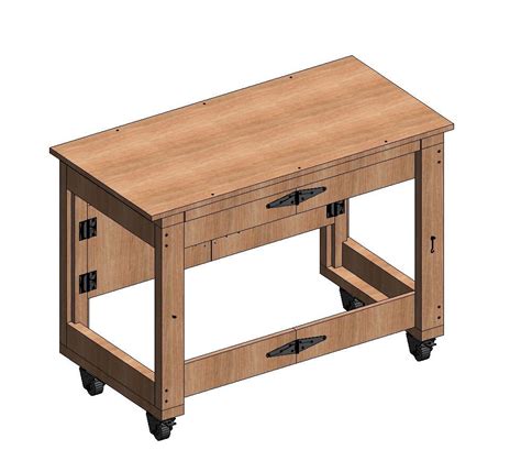 Folding Workbench Plans PDF DIY Mobile Table With Step By Step