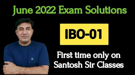 IBO 01 June 2022 Exam Solutions YouTube