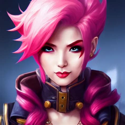 Portrait Of Vi From League Of Legends By Fortiche Stable Diffusion