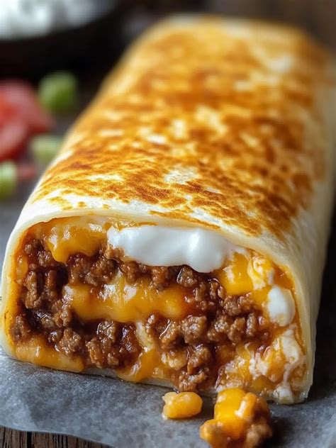 Irresistible Cheesy Quesarito Taco Bell Copycat Recipe