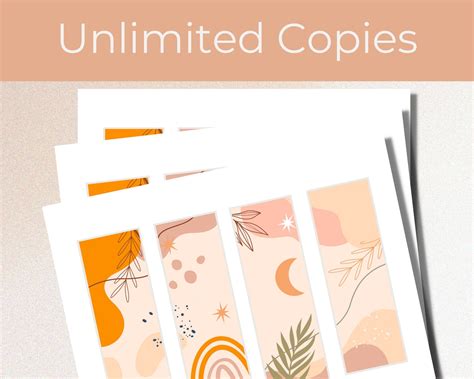 Printable Boho Bookmarks Instant Digital Download Bookmarks For