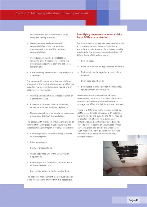 Cement Quality Asbestos Guidelines