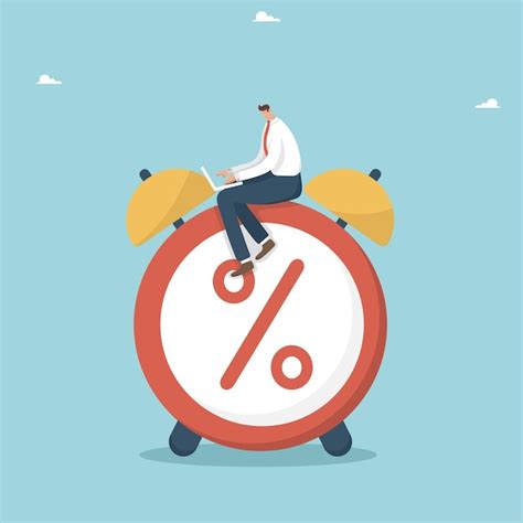 Premium Vector Hard Work To Pay Interest On Loans Or Mortgages Time