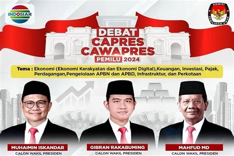 5 Link Live Streaming Debat Cawapres 2024 Malam Ini Jadwal Dan Nonton