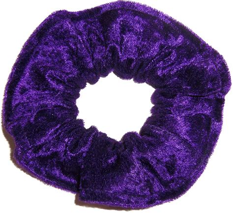 Purple Panne Velvet Fabric Hair Scrunchie Scrunchies By Sherry