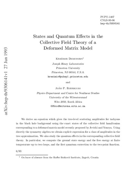 Pdf Tachyon Amplitudes In Deformed Matrix Models