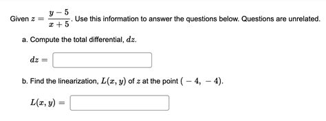 Solved Given Z Y X Use This Information To Answer The Chegg
