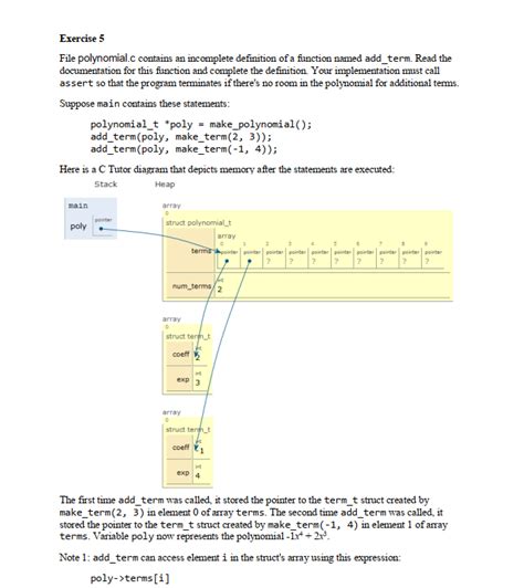 Solved C Programming Add A Term To A Polynomial This Chegg