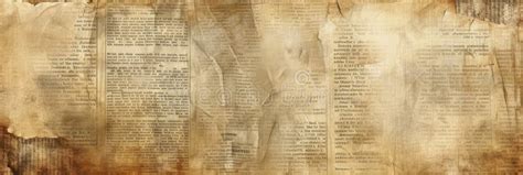 Newspaper Paper Grunge Vintage Old Aged Texture Background Unreadable