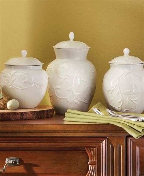 Lenox Canisters Set Of 3 Opal Innocence Carved Reviews Serveware
