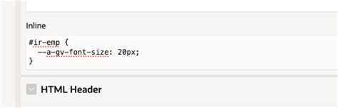how to increase a font size of resultset of oracle apex stack overflow