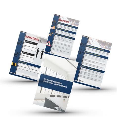 CONTRATO DE HONORÁRIOS VISUAL LAW AZUL TEMPLATE PARA CANVA