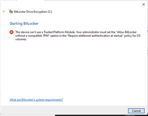 Allow Bitlocker Without A Compatible Tpm