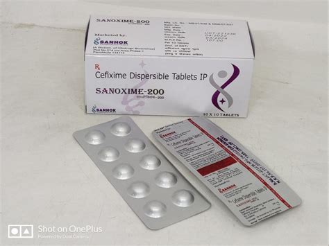 Sanoxime Cefixime Dispersible Tablet IP Mg At Rs Box In Panchkula