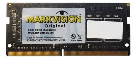Memoria Ram Sodimm Markvision 8gb Ddr4 2400mhz Bulk Notebook