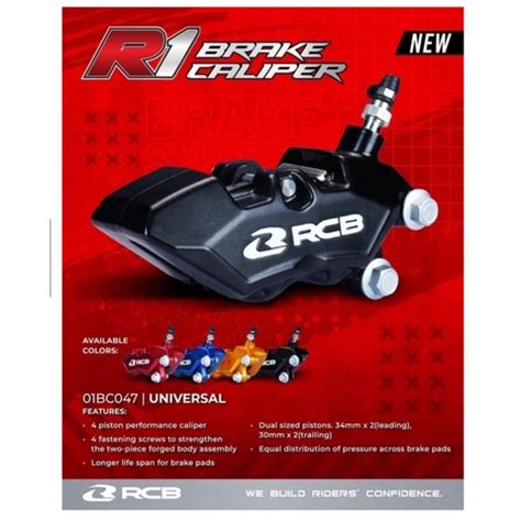 Rcb R1 Series 4 Port Cnc Brake Caliper Include Brake Pad 4 Piston