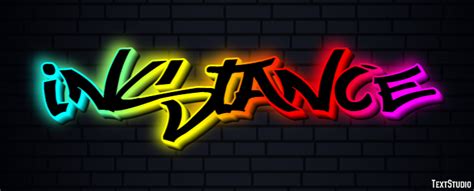 instance text effect and logo design word