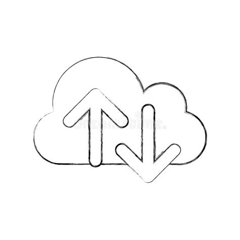 Cloud Computing With Arrows Stock Vector Illustration Of Disk Mobile 95487500