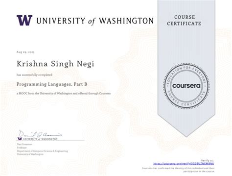 Completed Programming Languages Part B Course Krishna Singh Negi