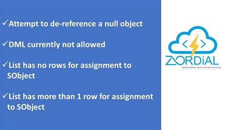 common errors in apex salesforce nullobjecterror