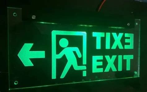 Acrylic Rectangle Backlit Exit Sign Board At Rs 200 Piece In Chennai
