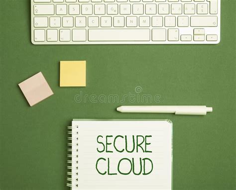 Handwriting Text Secure Cloud Business Approach Protect The Stored Information Safe Controlled