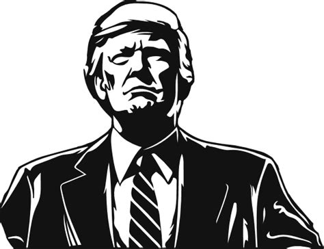 Donald Trump Face Free Svg File For Members Political Vector Image