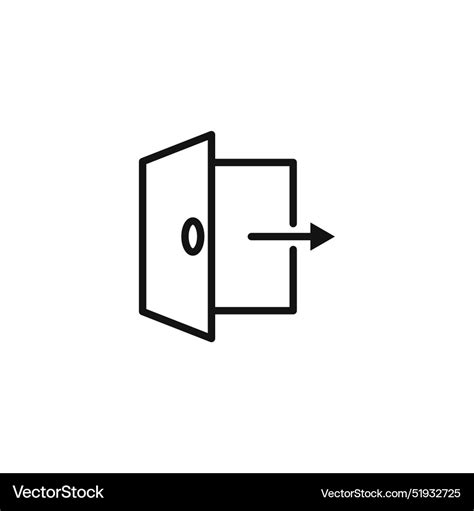 Exit Sign Icon Perfect For Wayfinding Royalty Free Vector