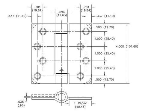 Hager Spring Hinges 4 Inch Square Multiple Finishes Sold Indivi