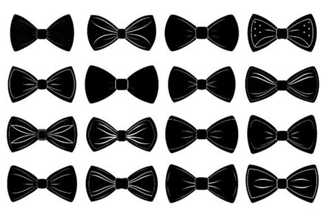Bow Tie Silhouette Clipart Svg Bundle Graphic By Digitalbrightcreations