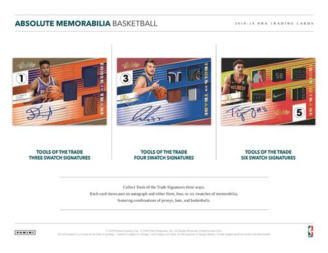 2018 19 Panini Absolute Memorabilia NBA Basketball Cards