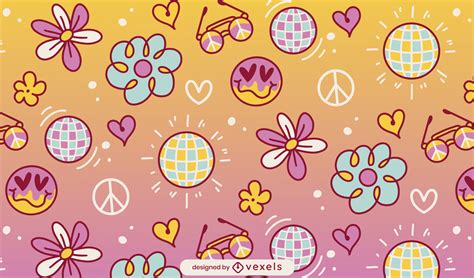 Retro 70s Pattern Design Vector Download