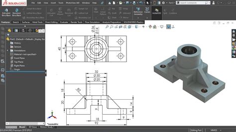 Solidworks Drawing Tutorial For Beginners Exercise 32 Youtube